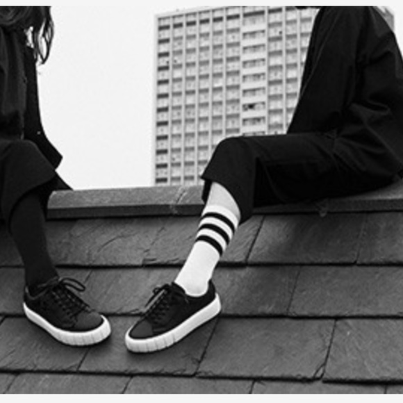 Primary | Shoes | Brand New Primary Black And White Leather Sneakers ...